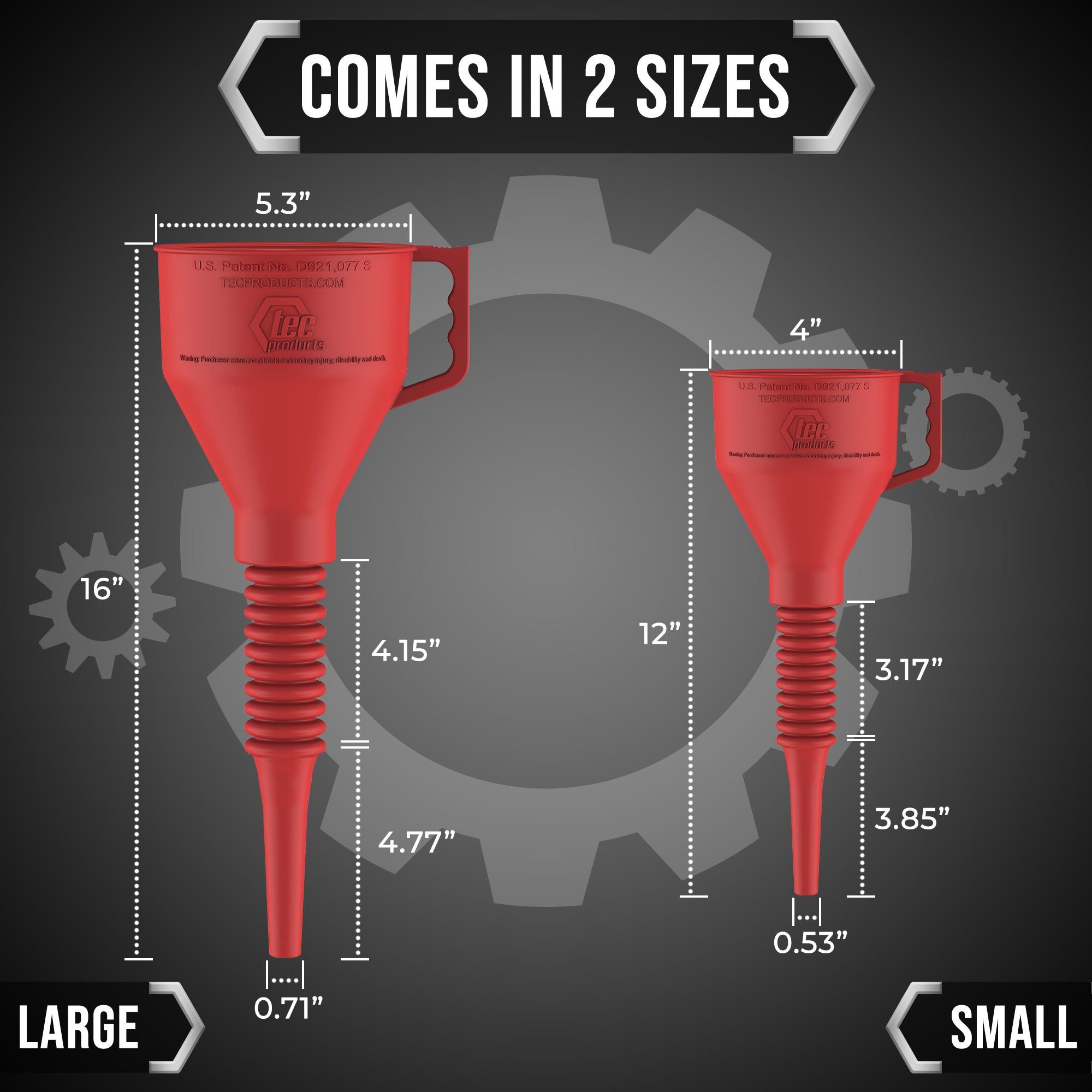 FlexAll Funnel Available In Multiple Sizes & Color – Tec Products, Inc.
